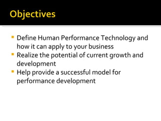 Human performance technology (hpt) | PPT