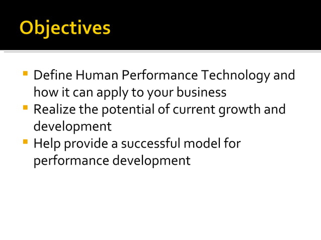 Human performance technology (hpt) | PPT | Computer Software and ...