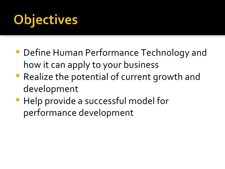 Human performance technology (hpt)