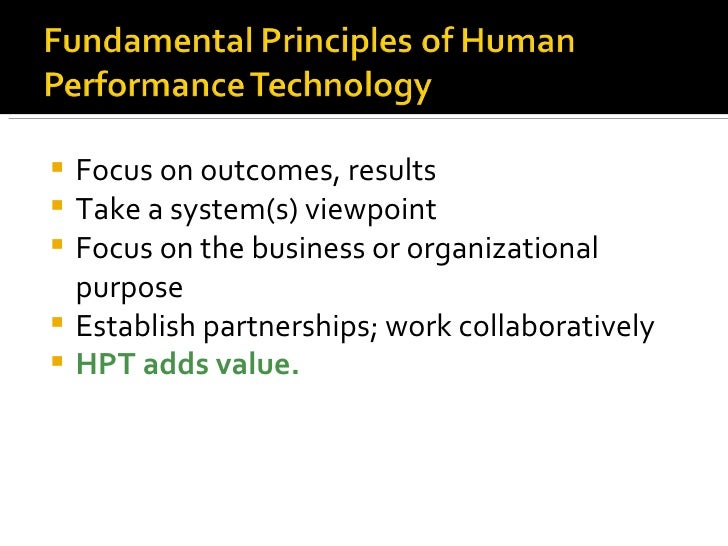 Human performance technology (hpt)