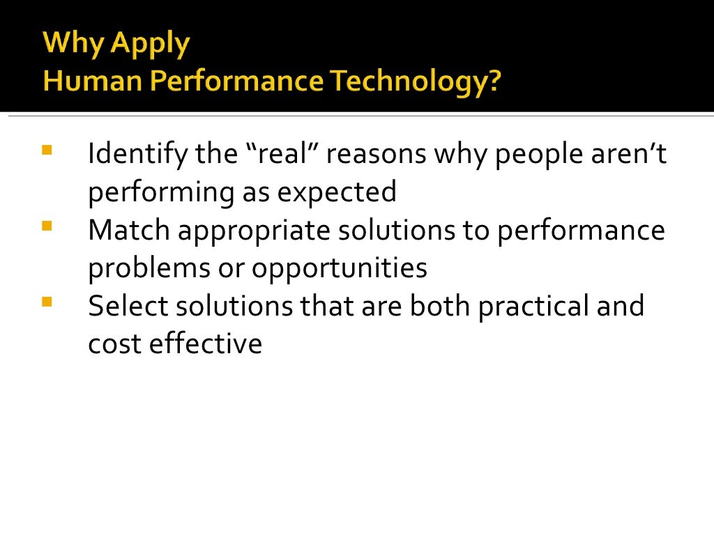 Human performance technology (hpt)