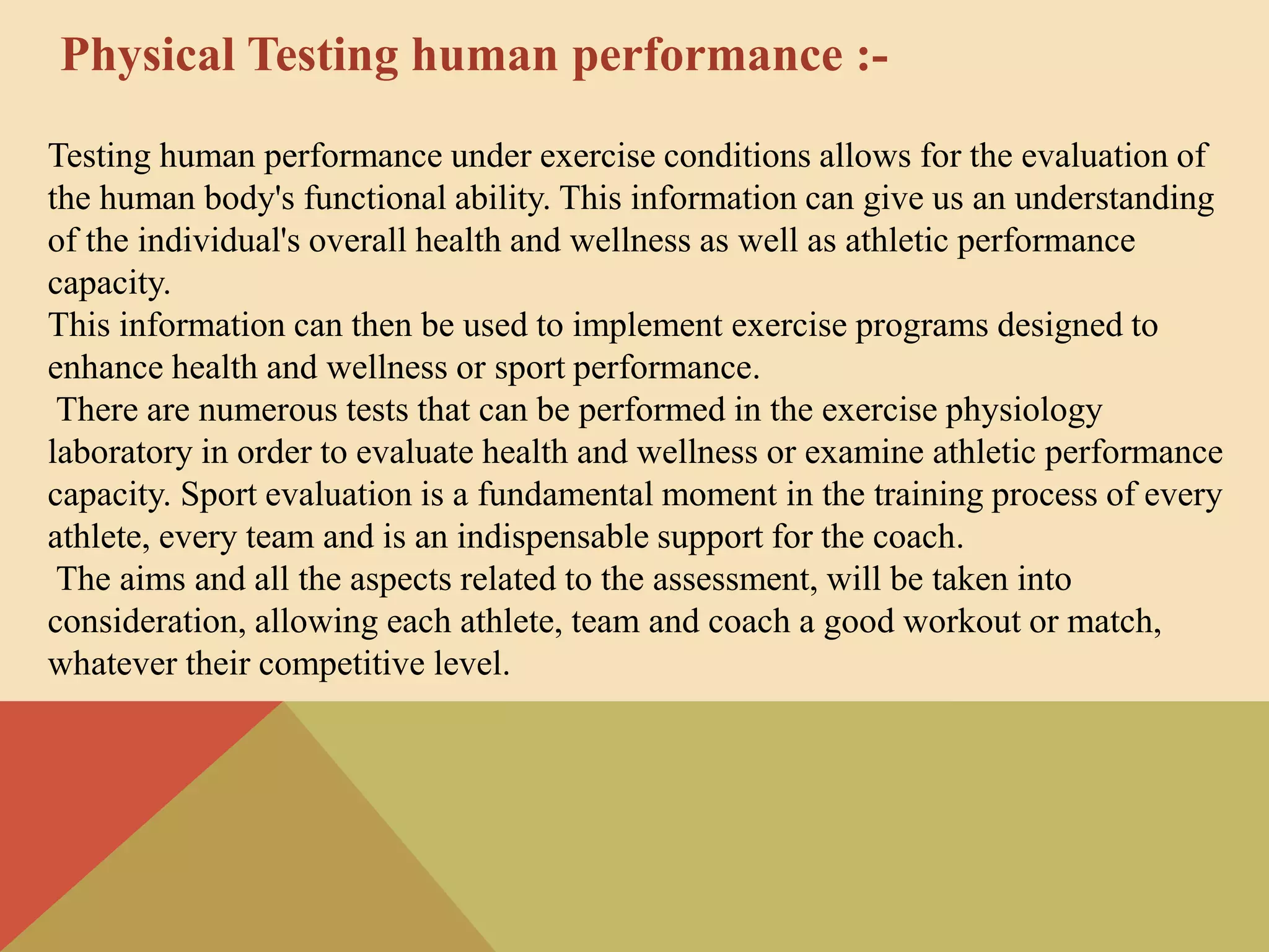 Human performance testing | PDF