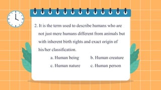 Human Person.pptx | Biological Sciences | Science