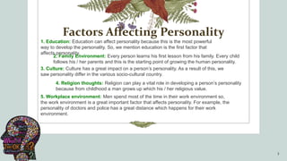 Human Personality Expressed By Their Thoughts.pptx | Mental Health ...