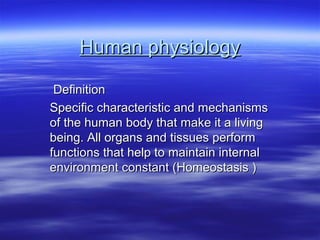 Human physiology | PPT