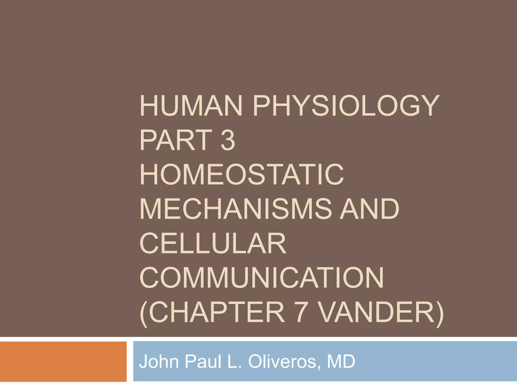 Human physiology part 3 | PPT