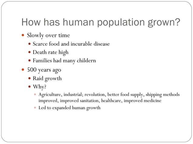 Human Population | PPT