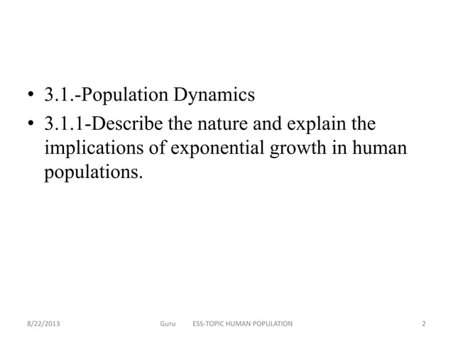 IB ESS Human population | PDF