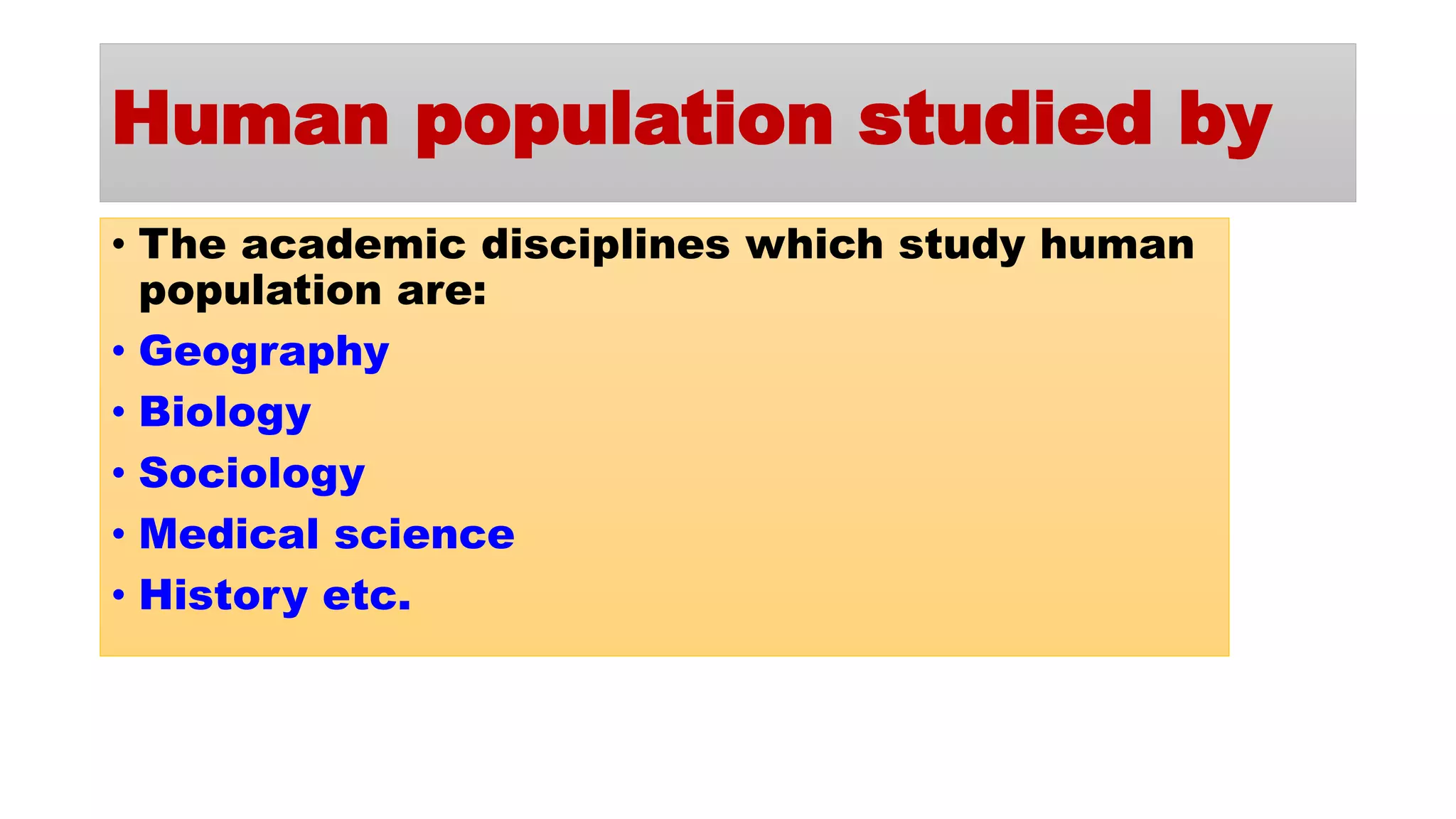 Human population and economic activities | PPTX