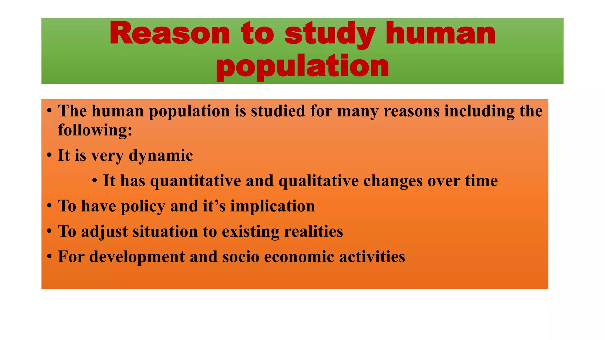 Human population and economic activities | PPTX