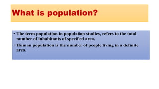 Human population and economic activities | PPTX