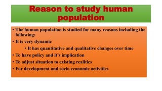 Human population and economic activities | PPTX