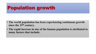 Human population and economic activities | PPTX