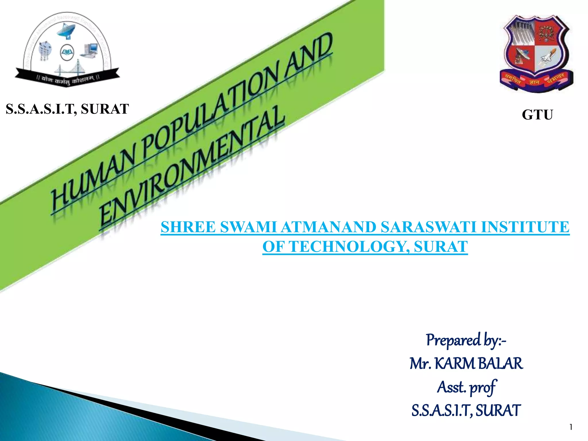 Human population and environment | PPTX