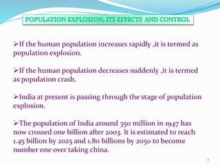 Human population and environment | PPTX