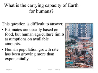 IB ESS Topic 3 Human population | PDF