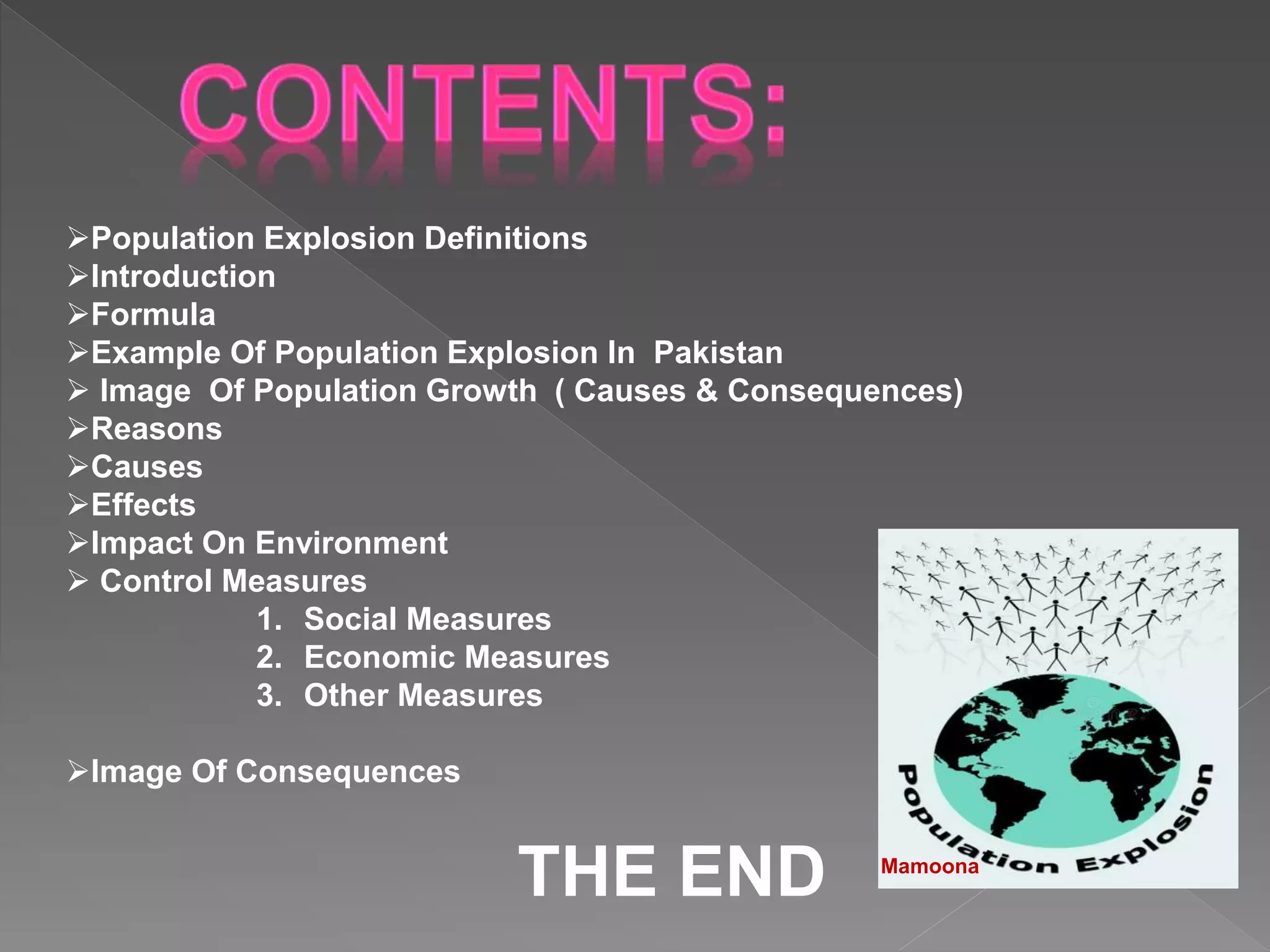 Human population explosion | Causes, Effects & solutions || by Mamoona ...