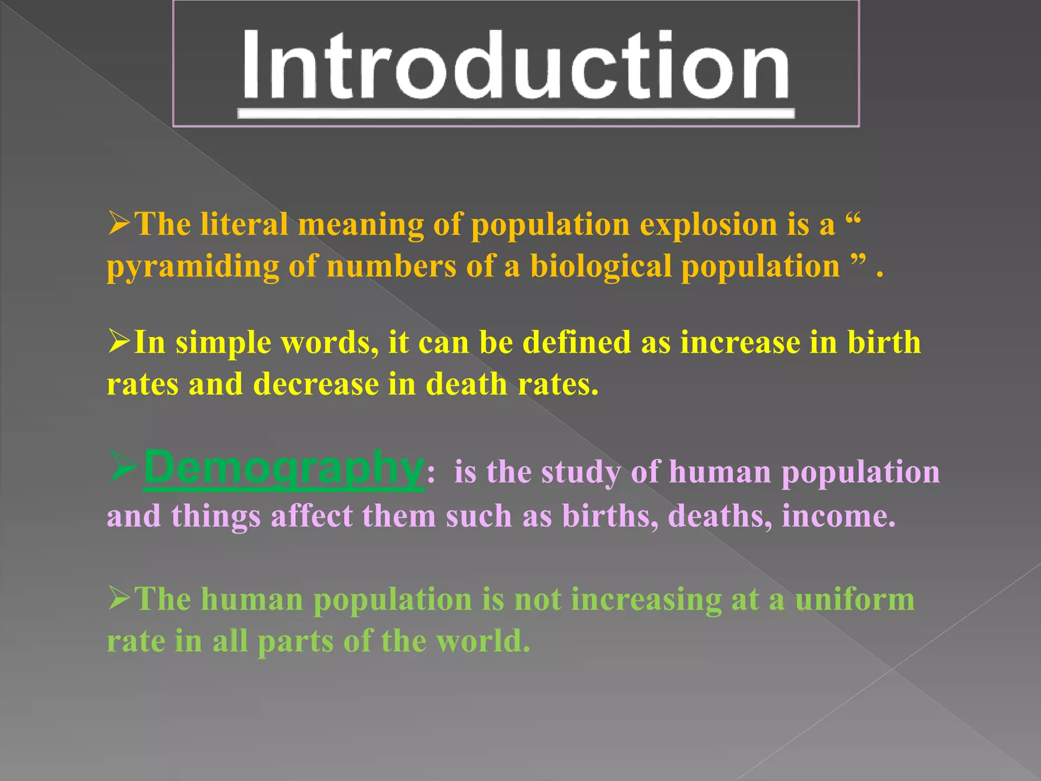 Human population explosion | Causes, Effects & solutions || by Mamoona ...