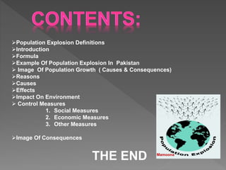 Human population explosion | Causes, Effects & solutions || by Mamoona ...