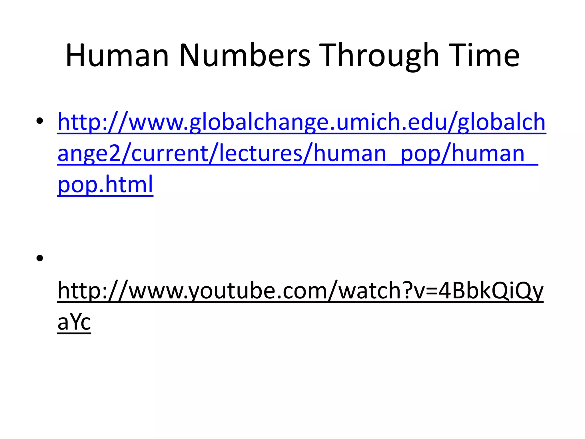 Human population growth | PPTX