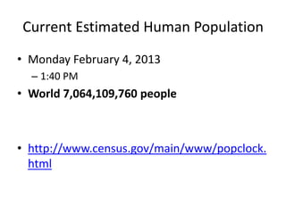 Human population growth | PPTX