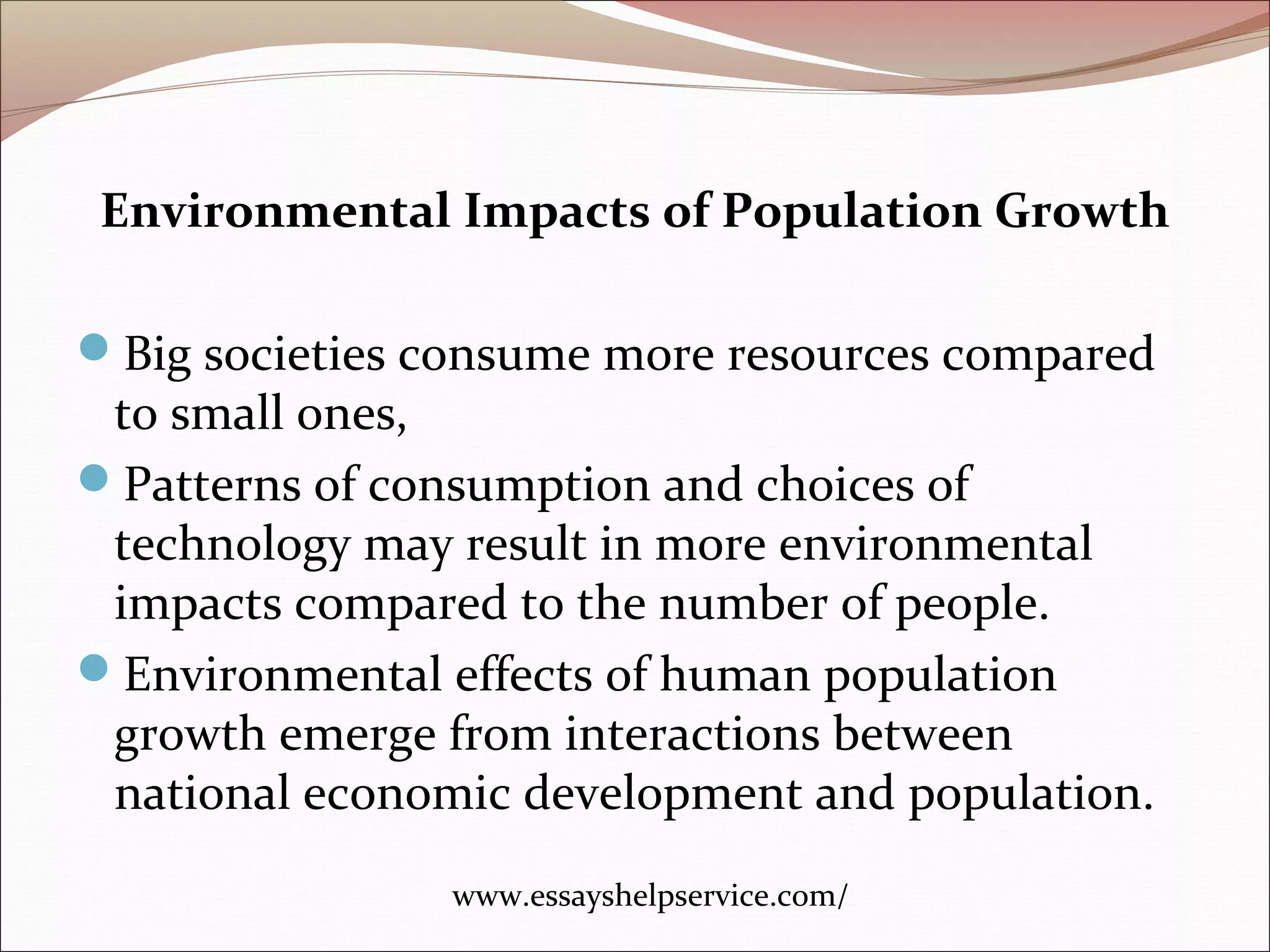 Human Population Growth and Environmental Impacts | PPT