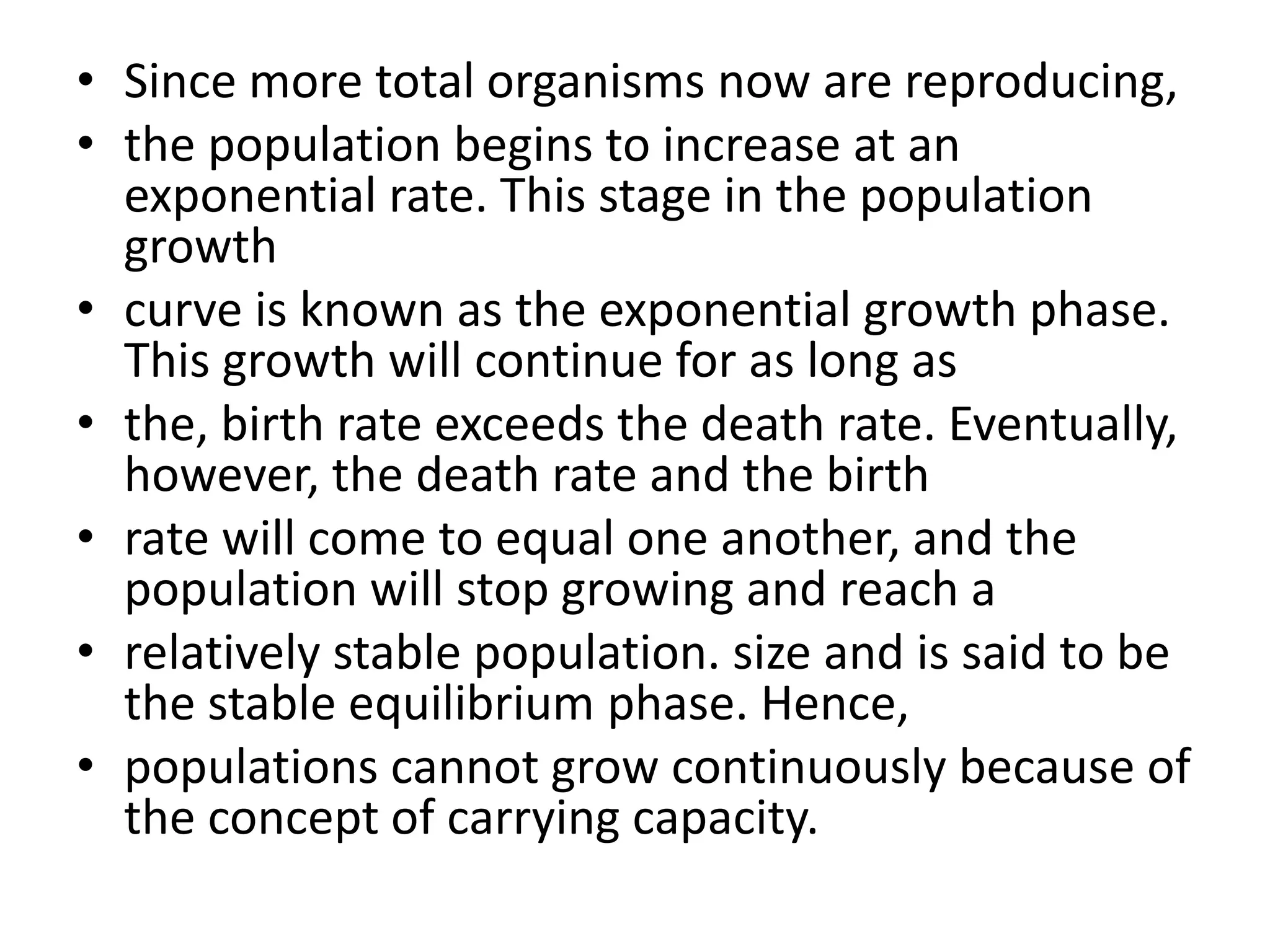 Human population, population issues, population growth curvue, factors ...