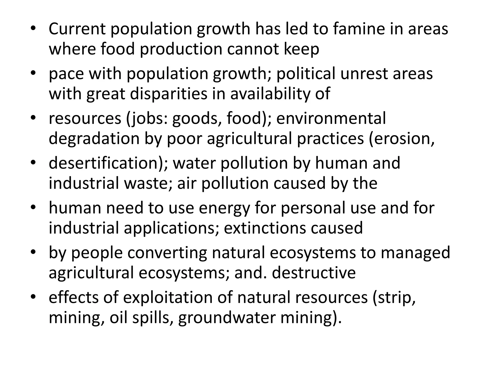 Human population, population issues, population growth curvue, factors ...