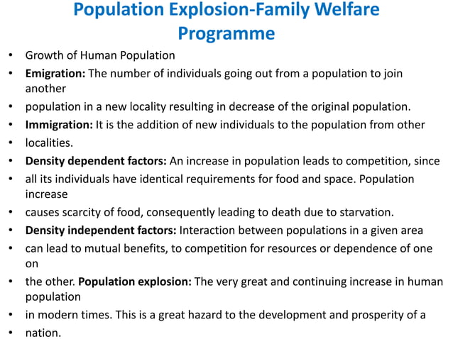 Human population, population issues, population growth curvue, factors ...