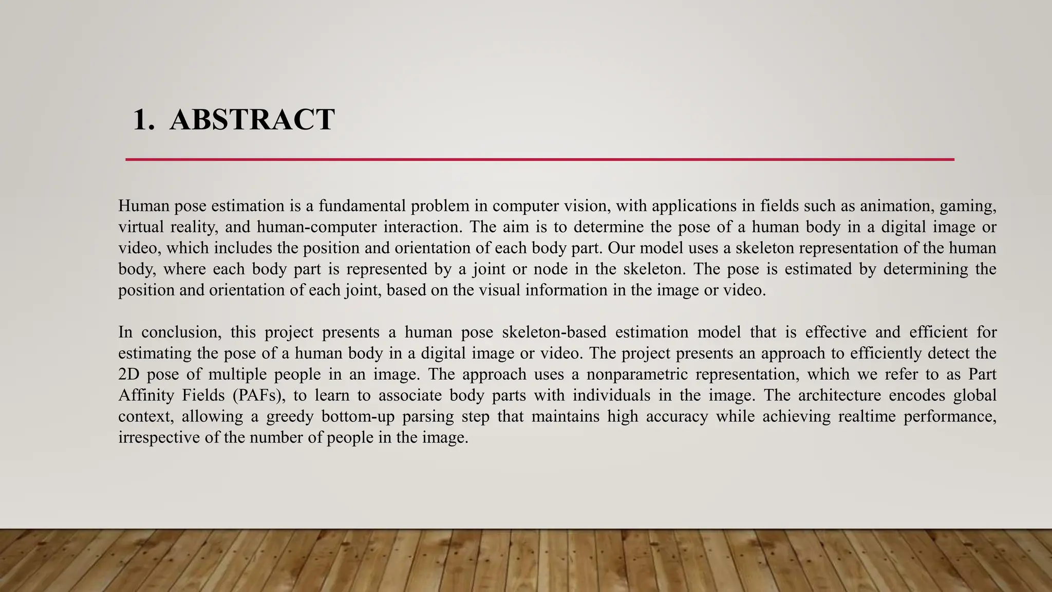 Human Pose estimation project for computer vision | PPTX