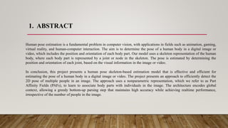 Human Pose estimation project for computer vision | PPTX