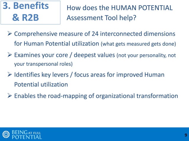 Human potential assessment tool introduction description slideshow view ...