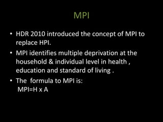 Human poverty index | PPTX
