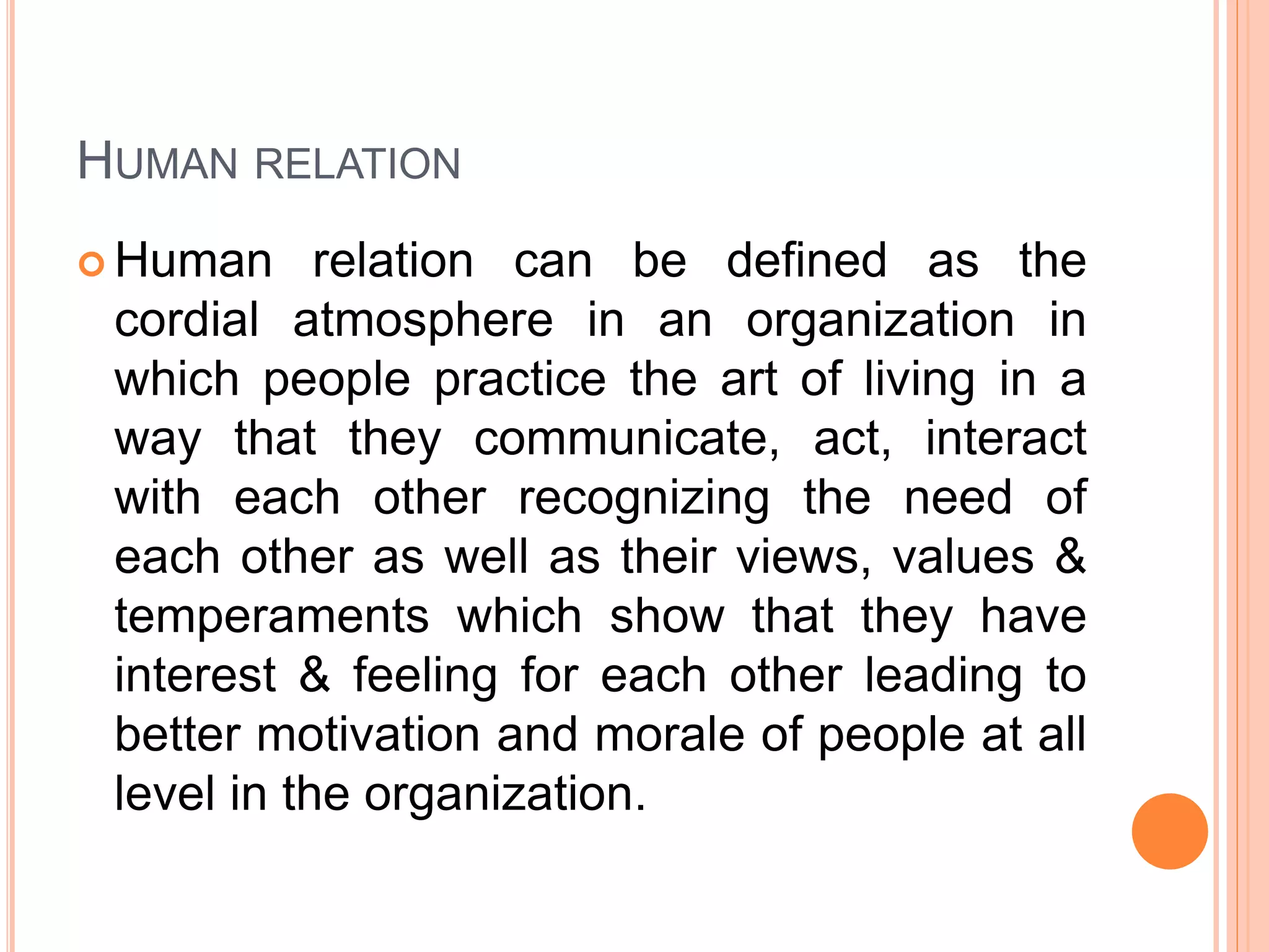 Human relation | PPTX