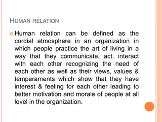 Human relation | PPTX