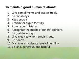 Human relations and leadership | PPTX