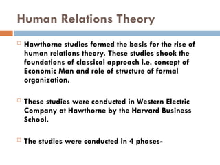 Human Relations Approach................ | PPT