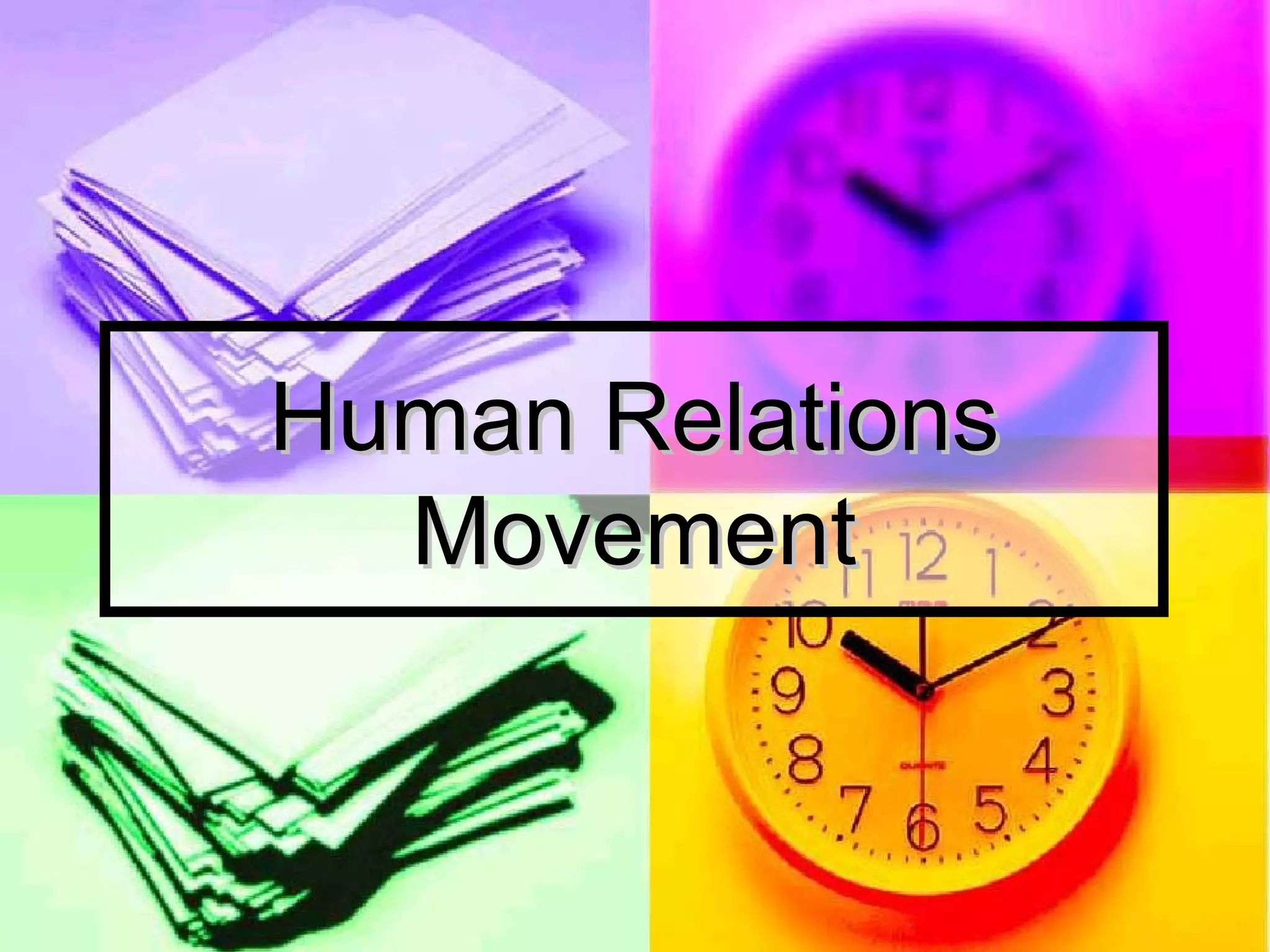 Human relations movement | PPT