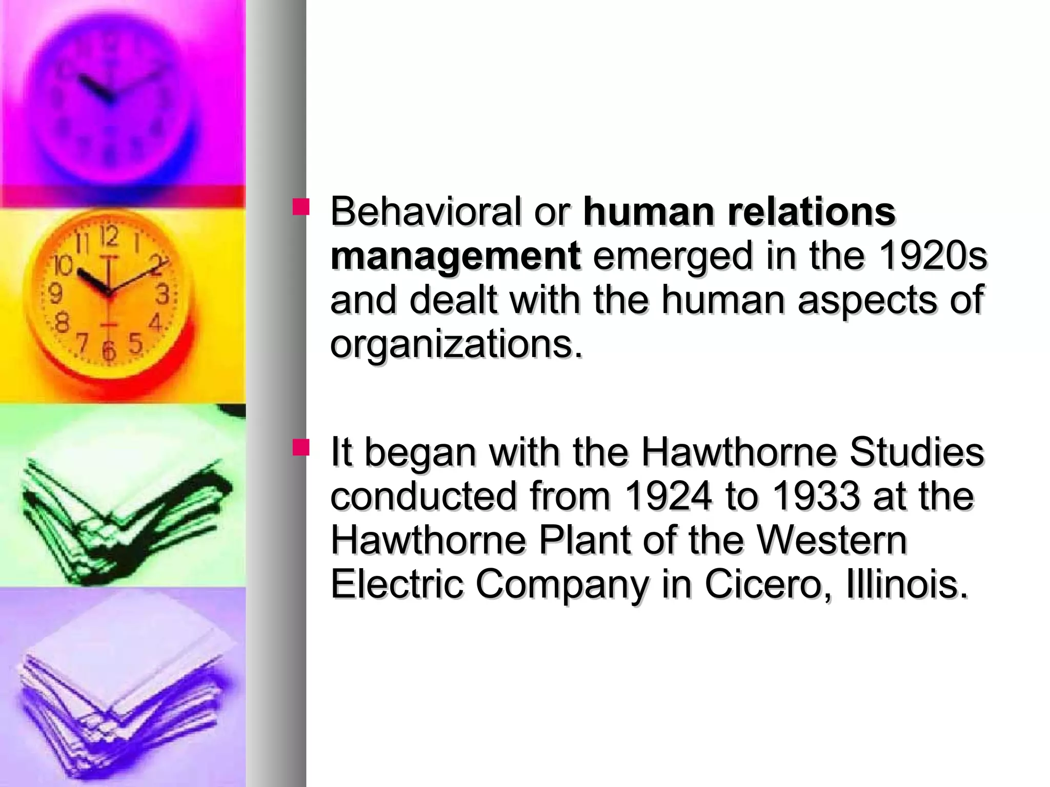 Human relations movement | PPT