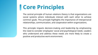 Powepoint Presentation on Human Relations Theory | PPTX
