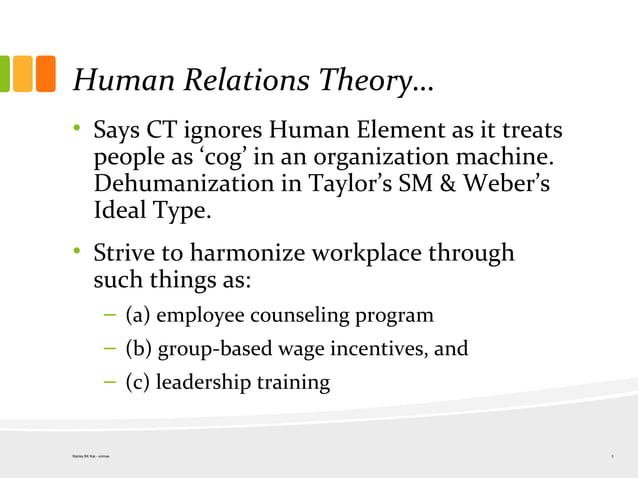 Human relation theory_l5 | PPT | Business | Business and Finance