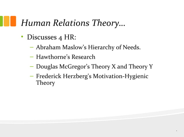 Human relation theory_l5 | PPT | Business | Business and Finance