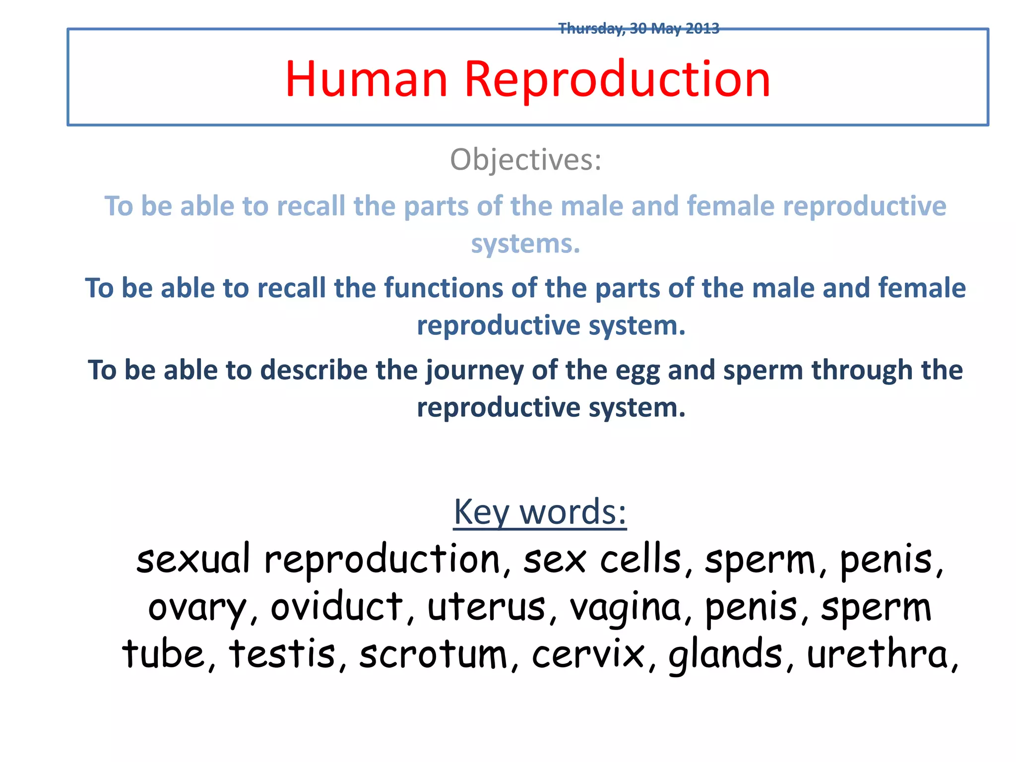 Human reproduction ppt | PPTX