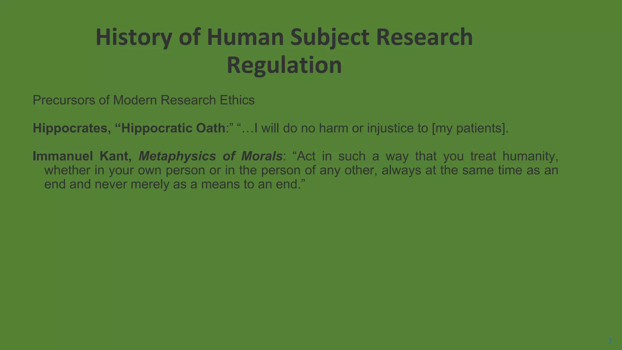 Human Research Subjects and IRB Process | PPTX