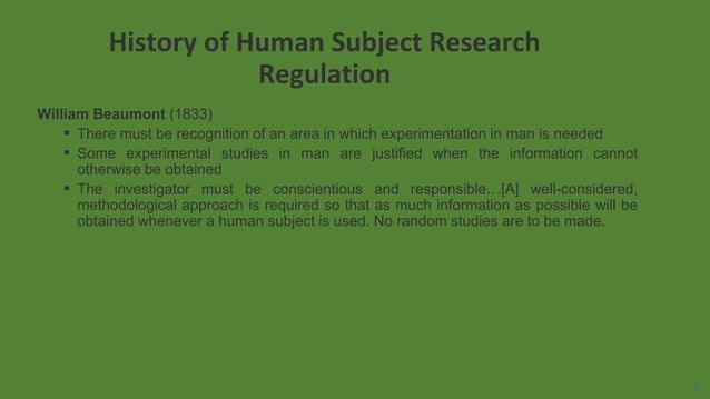 Human Research Subjects and IRB Process | PPTX | Law