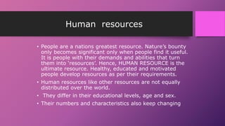 Human resource class VIII geography | PPTX