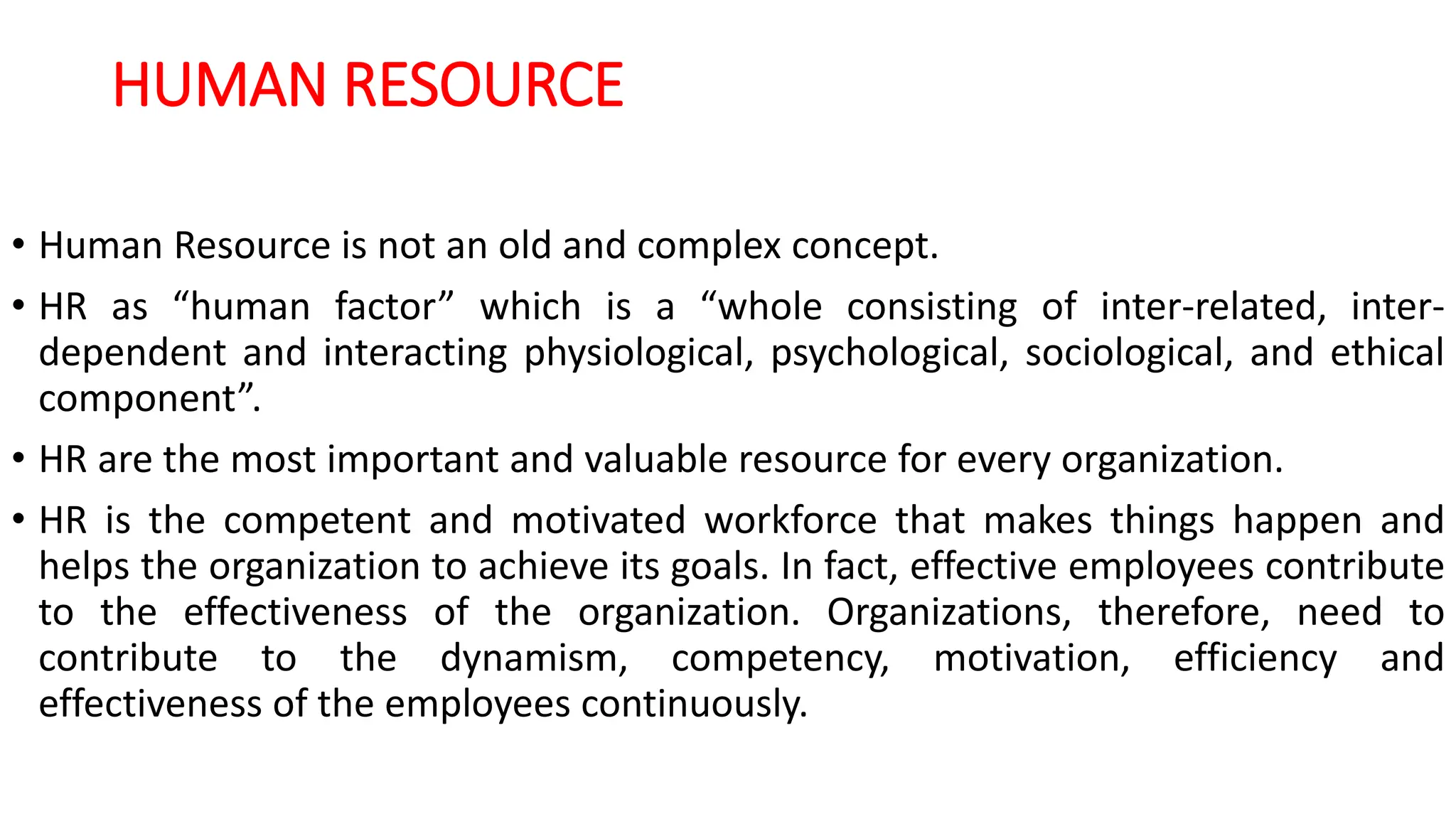 HUMAN RESOURCE DEFINITION,FUNCTION,MISSION,VISION,OBJECTIVES,PURPOSE ...