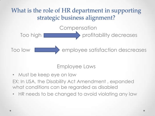 Human Resource: The Alignment, Roles and Values with Strategic Planning ...
