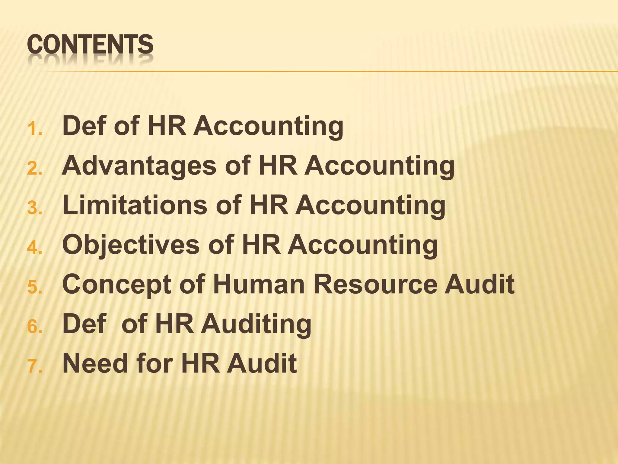Human Resource Accounting and Auditing PPT | PPTX