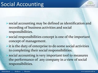 Human resource accounting and social accounting | PPTX